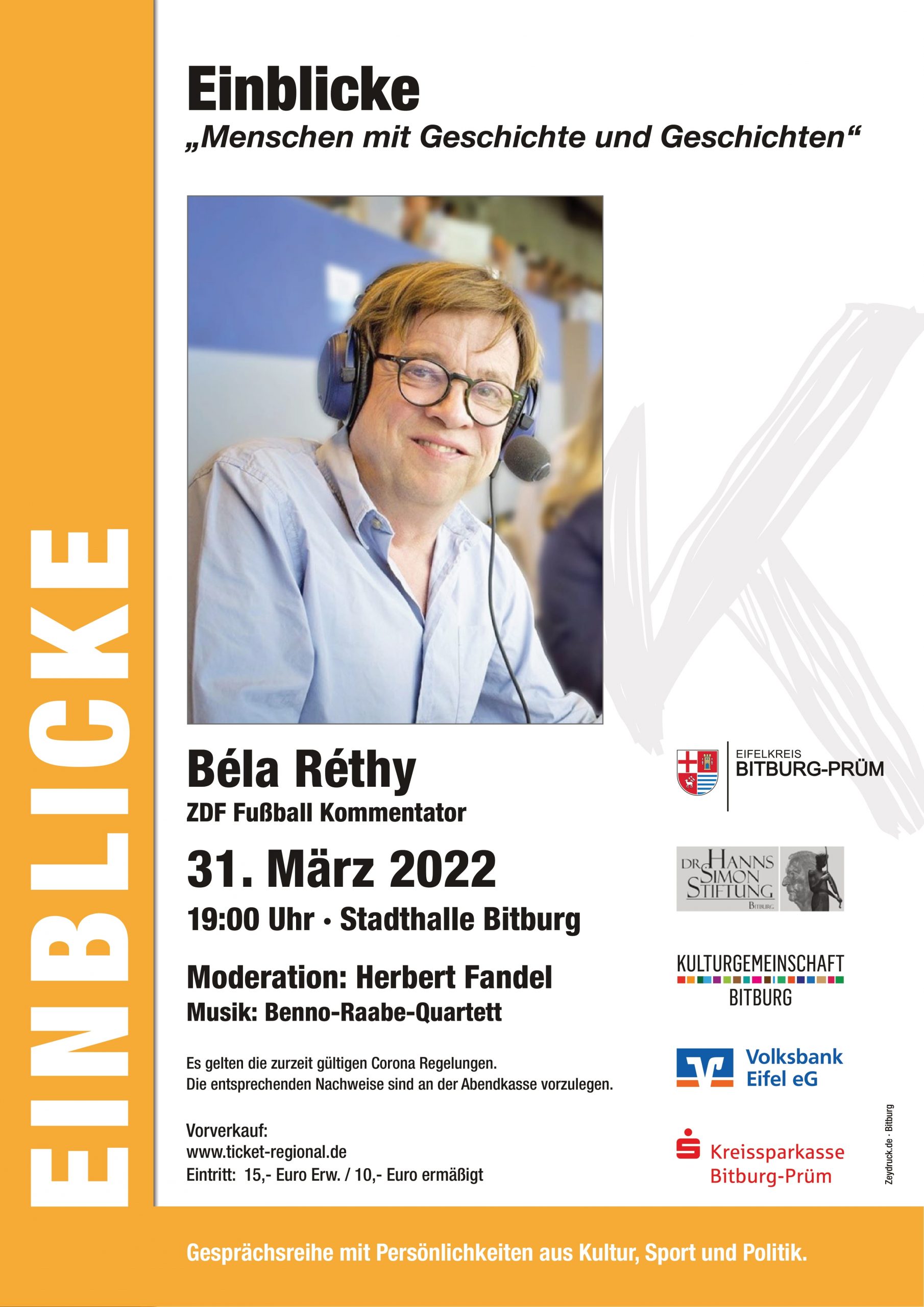 Béla Réthy - ZDF Legende am 31. März zu Gast in Bitburg bei Herbert ...