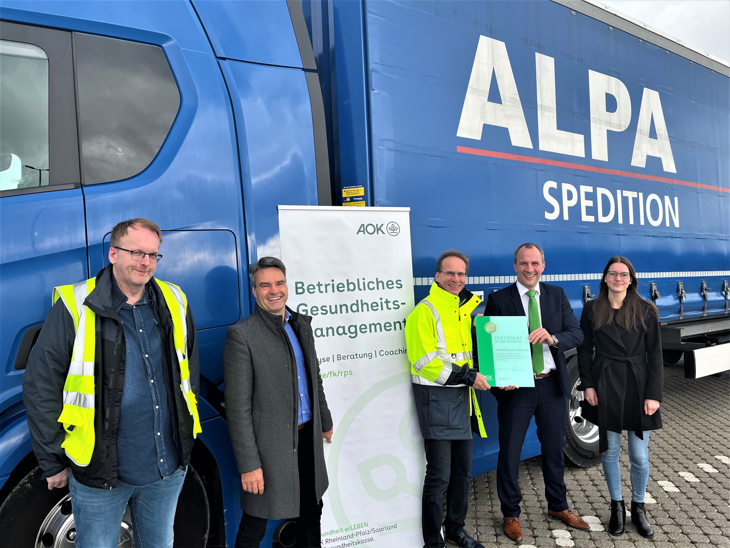 Mayener ALPA Spedition erhält als erste die Auszeichnung „gesundes ...